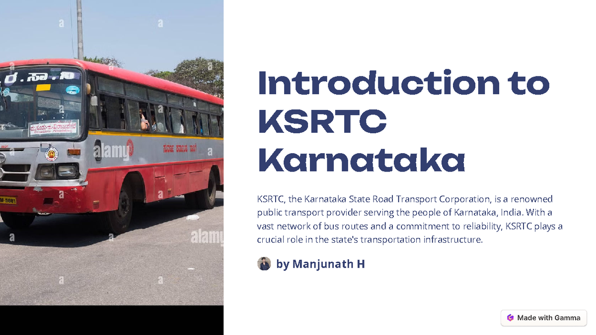 Introduction to Ksrtc Karnataka - Introduction to KSRTC Karnataka KSRTC ...