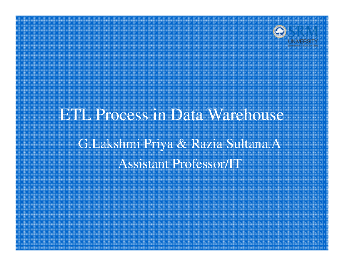 ETL-Overview - Notes related to Database Systems. - ETL Process in Data ...