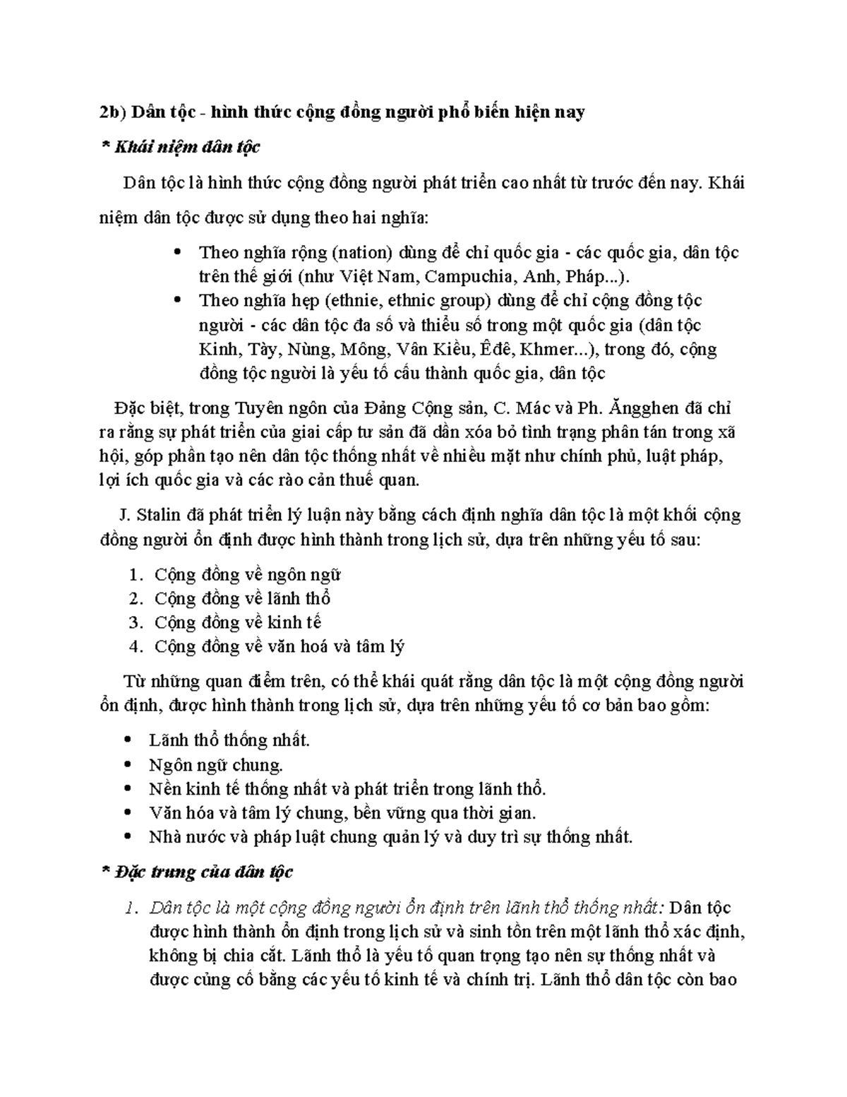 Chi tiết phần 2b - ádsad - 2b) Dân tộc - hình thức cộng đồng người phổ ...