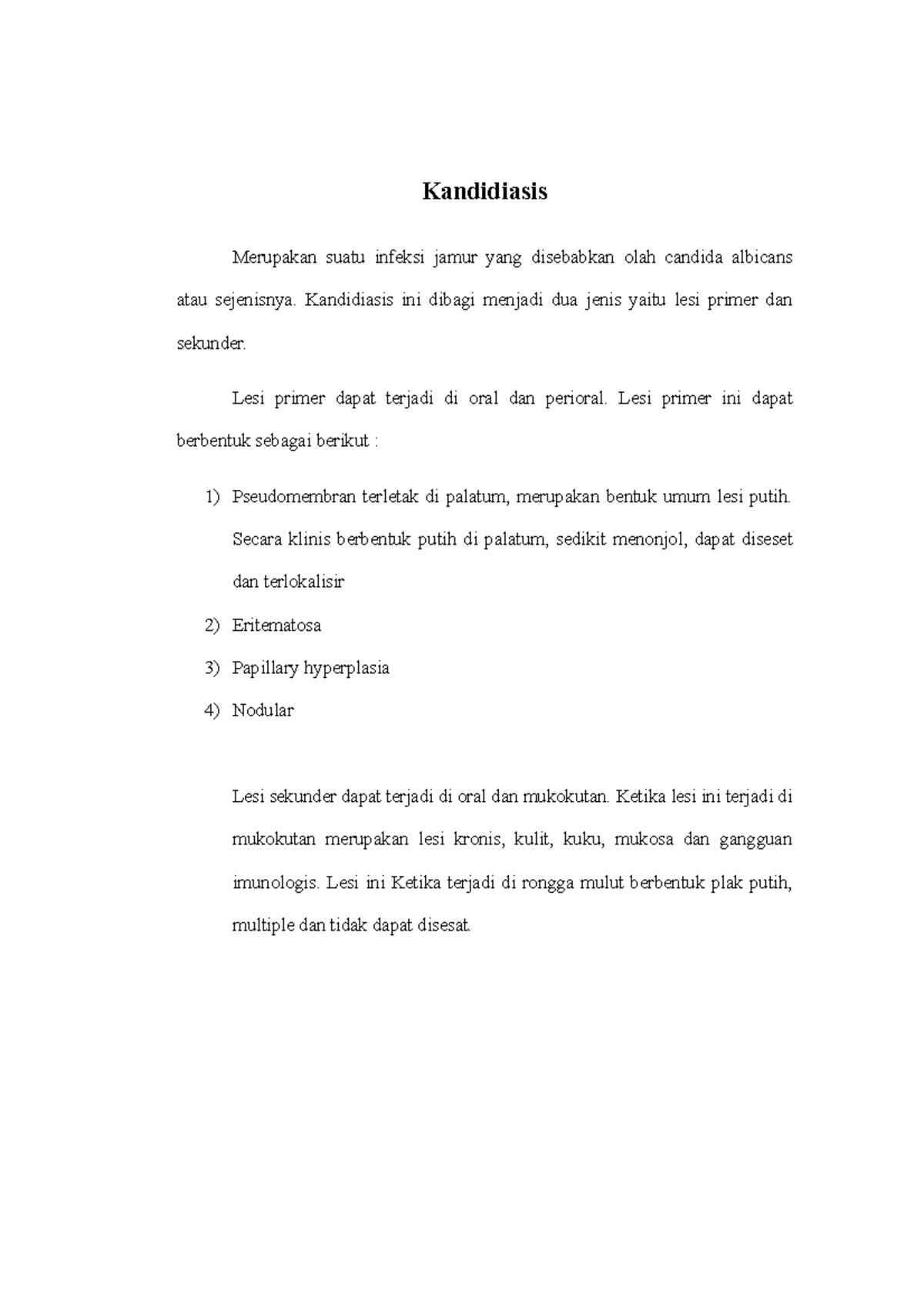 Kandidiasis - oral medicine - Kandidiasis Merupakan suatu infeksi jamur ...