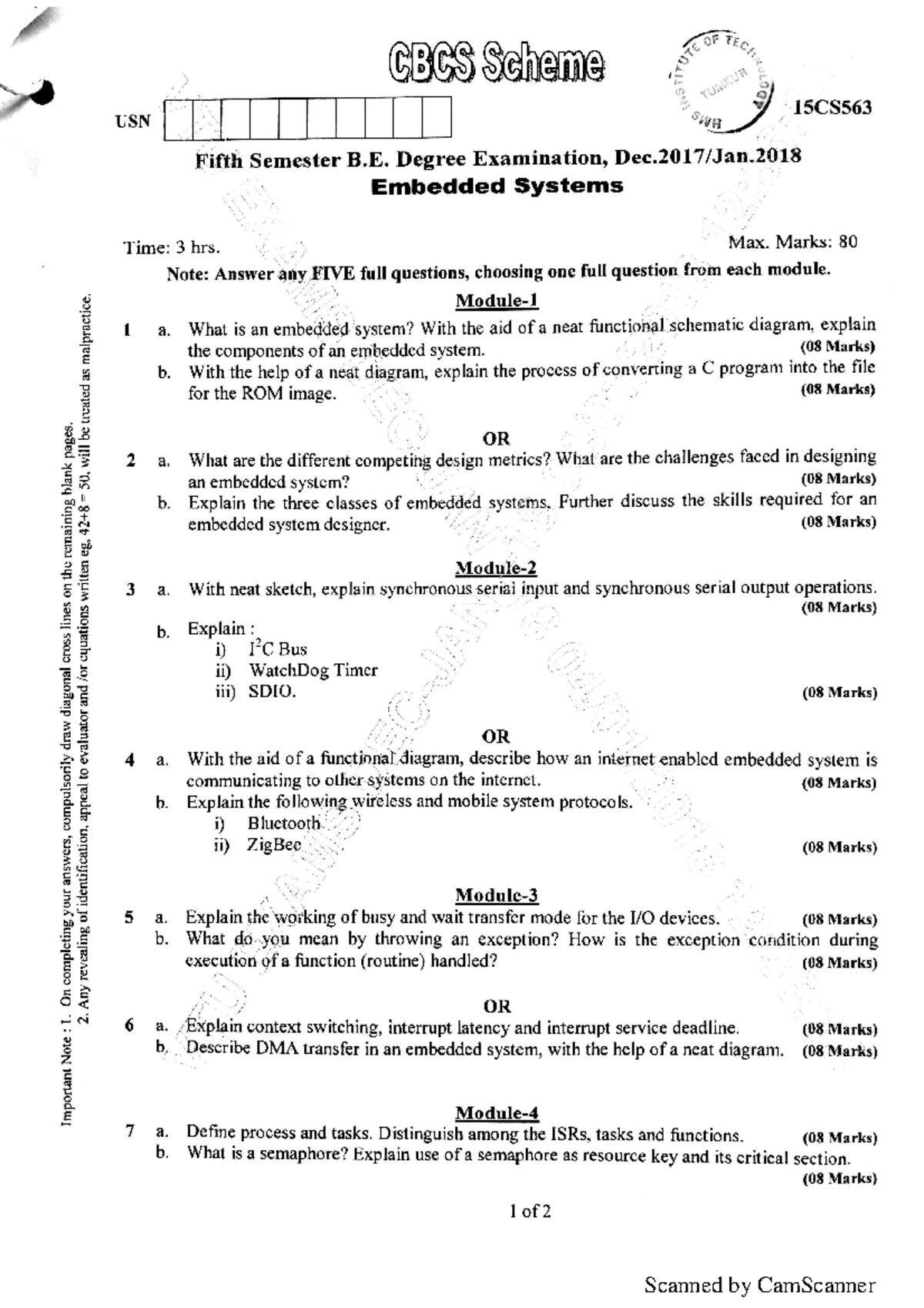 15CS563 dec-jan 2017 - Abca - Cse - Scanned by CamScanner Scanned by CamScanner - Studocu