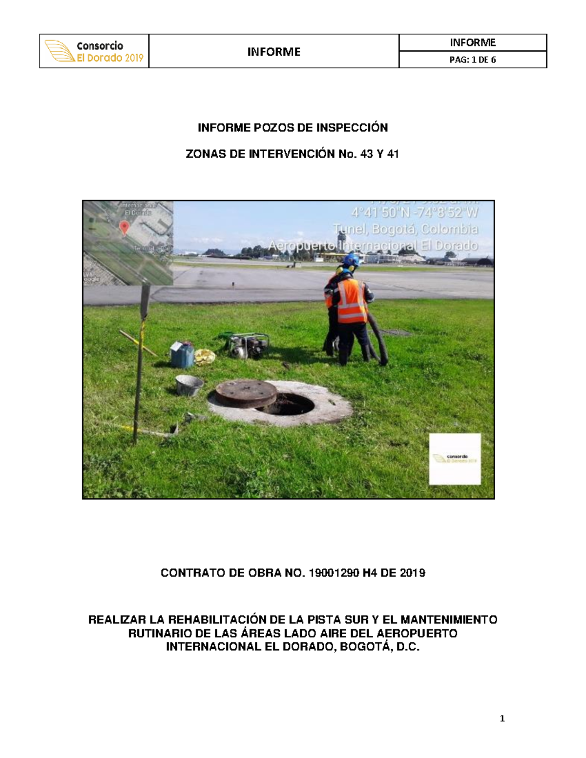 Informe Pozos DE Inspección - INFORME PAG: 1 DE 6 INFORME POZOS DE ...