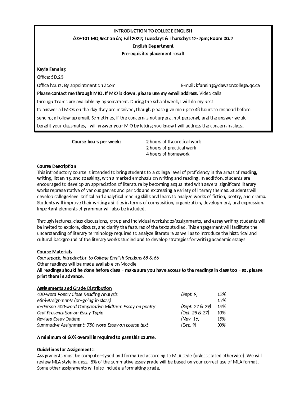 603-101 F2022 65 - ggg - INTRODUCTION TO COLLEGE ENGLISH 603-101 MQ ...