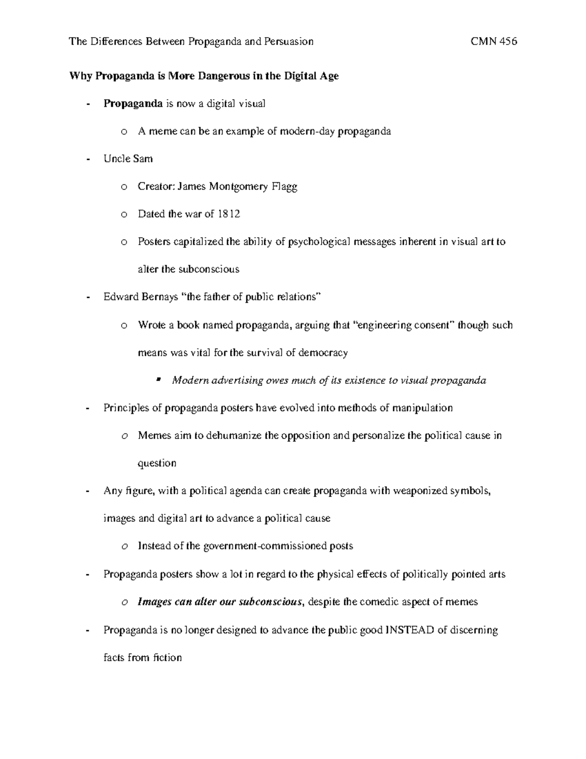Why Propaganda is More Dangerous in the Digital Age - CMN 456 - UNH ...