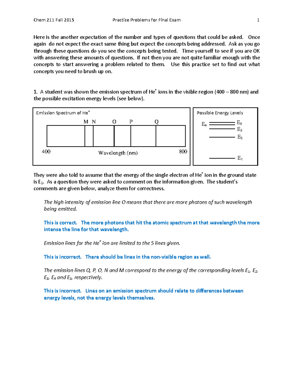 Sample/practice exam Fall 2015, questions and answers - Practice ...