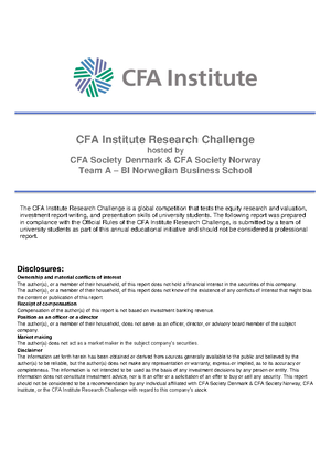 Topic 9 Tutorial - Topic 9 Equity Valuation In what circumstances would ...