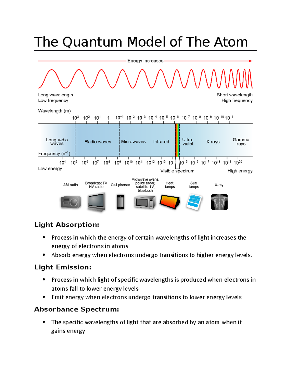 8. The Quantum Model of The Atom - The Quantum Model of The Atom Light ...