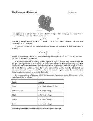 GMU PHYS 246- college physics 2 - Electrostatics abstract - A- This lab activity examined the ...