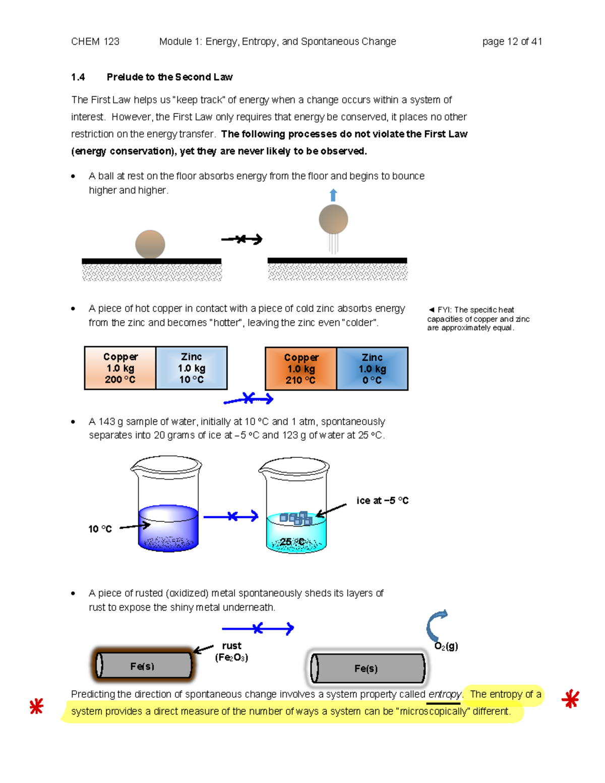 Module 1-Energy, Entropy, and Spontaneous Change-Week 2 - 1 Prelude to ...