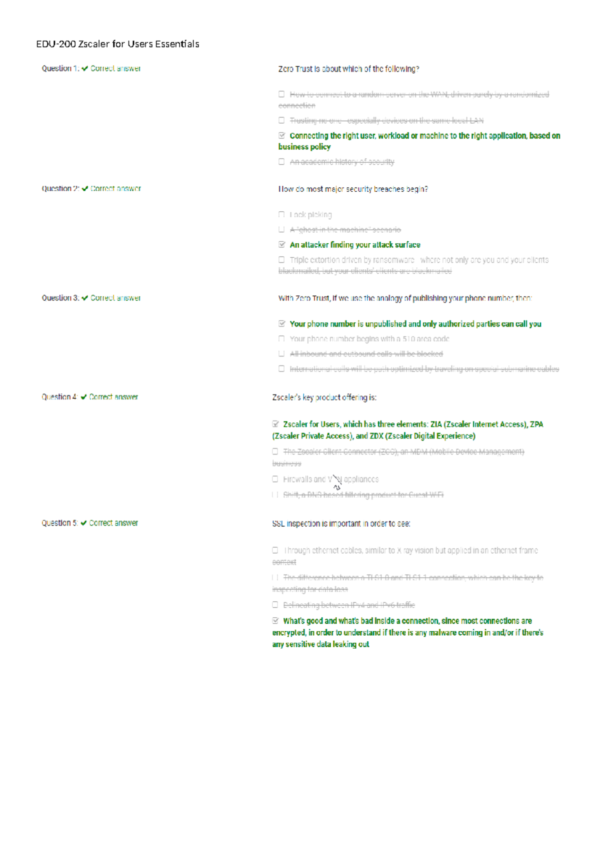 Zscaler Edu-200 Practice Qs - CSIT123 - EDU-200 Zscaler for Users ...