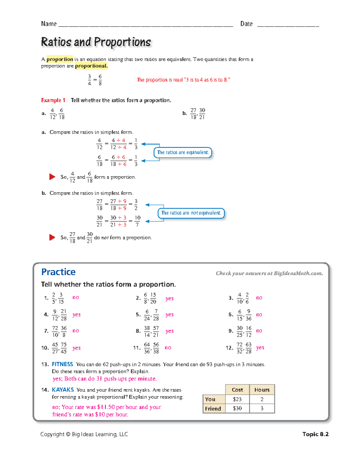 Hscc srh 0802 a - answer key - Copyright © Big Ideas Learning, LLC ...