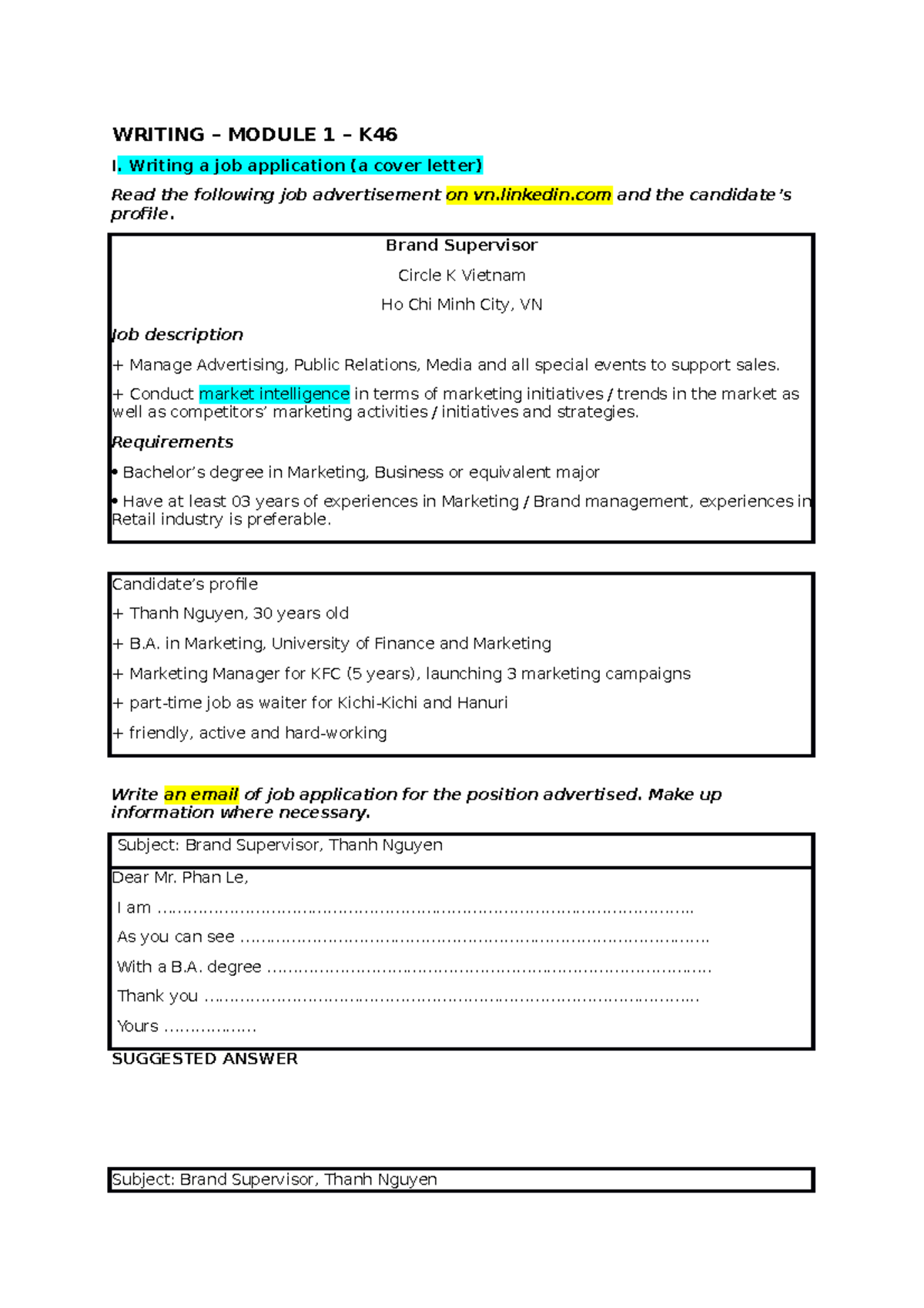 Writing HP1 - 11111111111111111111111111111 - WRITING – MODULE 1 – K I ...