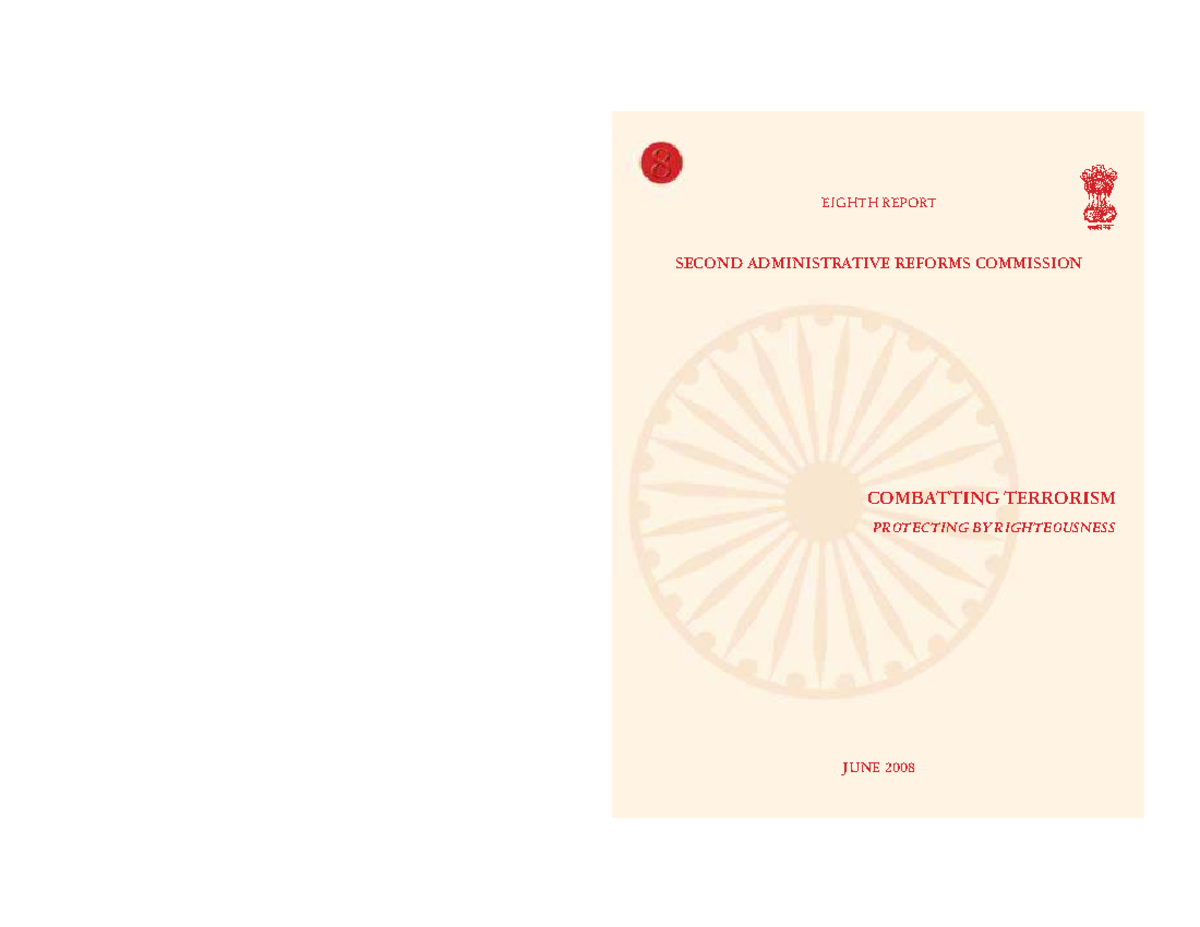 2nd ARC Report 8 Combating Terrorism - EIGHTH REPORT SECOND ...