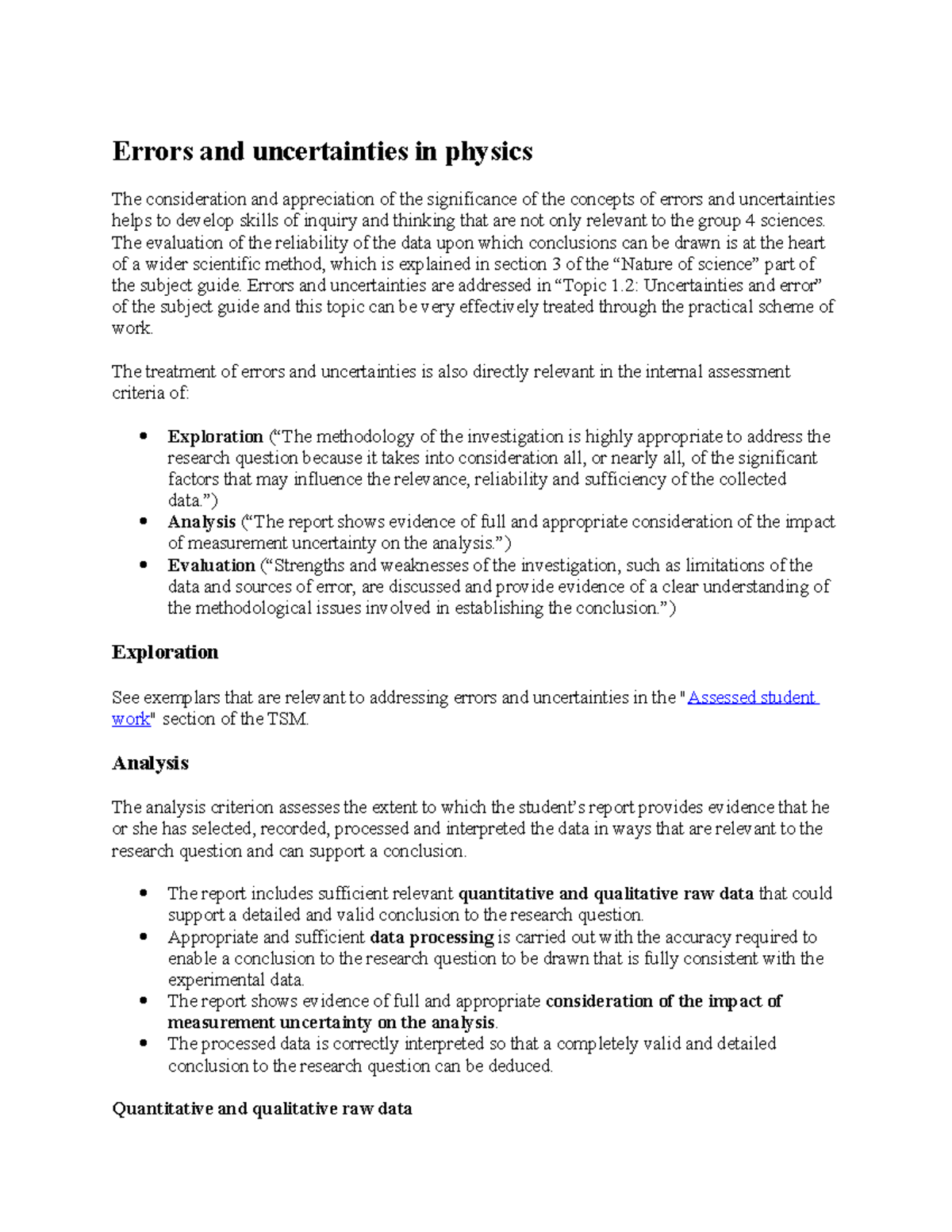 Errors and uncertainties in physics - The evaluation of the reliability ...