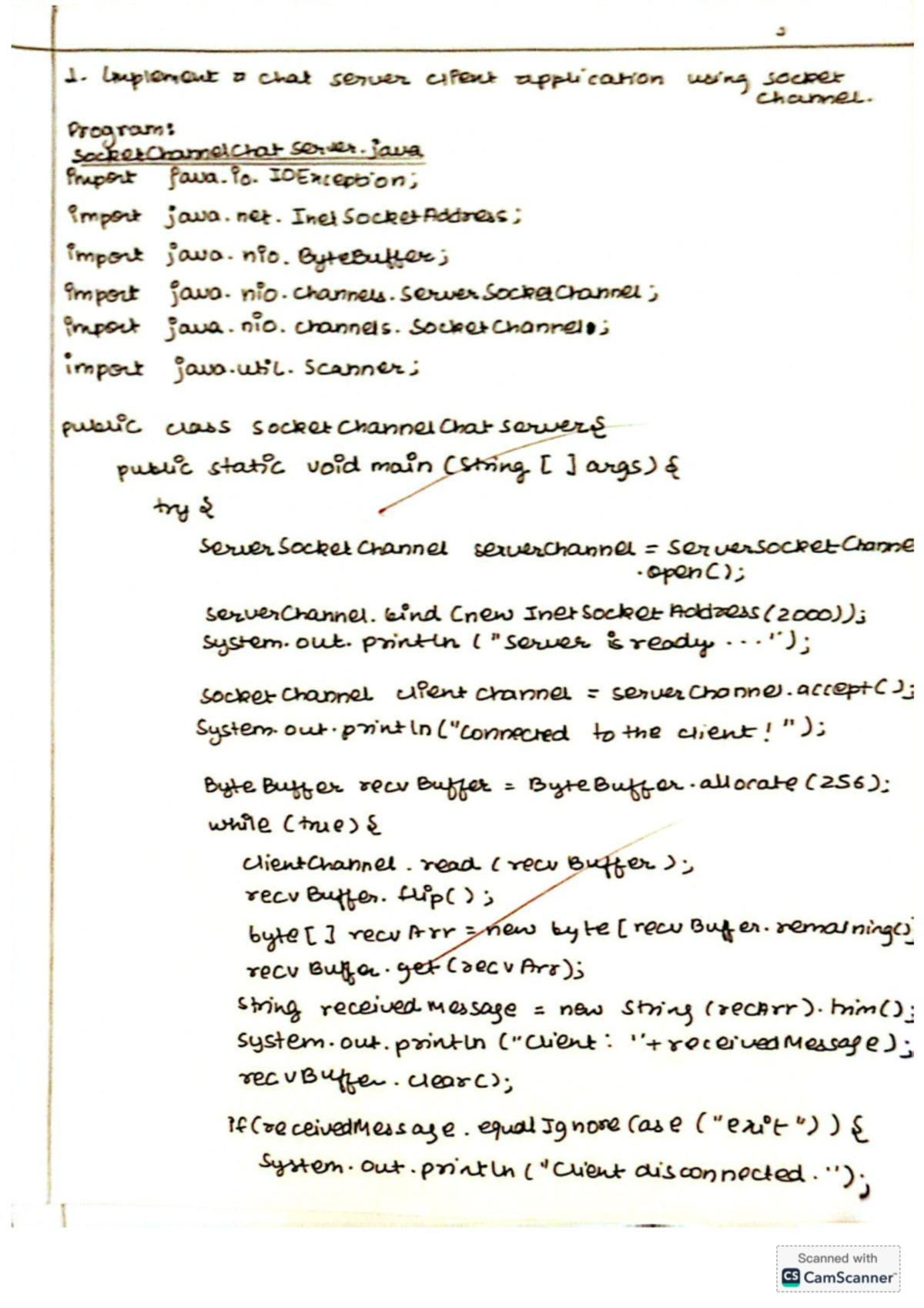 Lab Report Network Programming - 3 2. implement P chat server cirent application using socket ...
