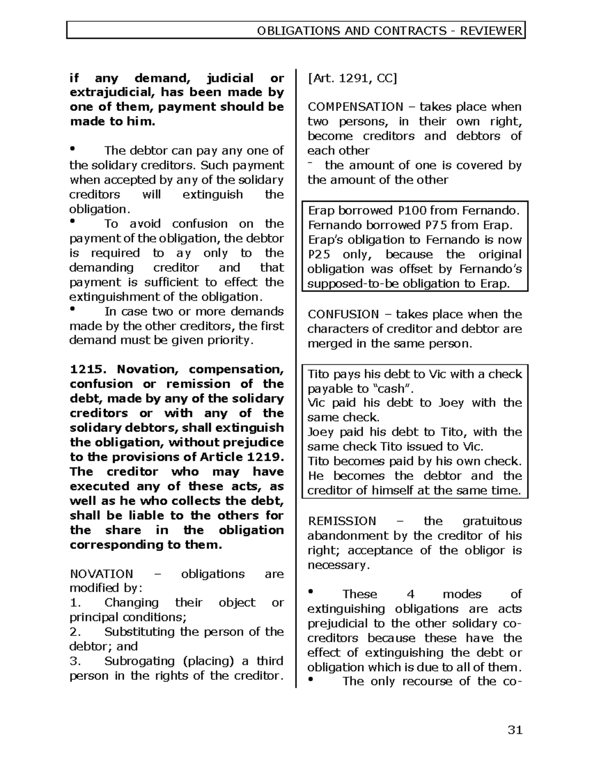 Oblicon-Pracs 4 - Obligations and Contracts 1st sem - Law On ...