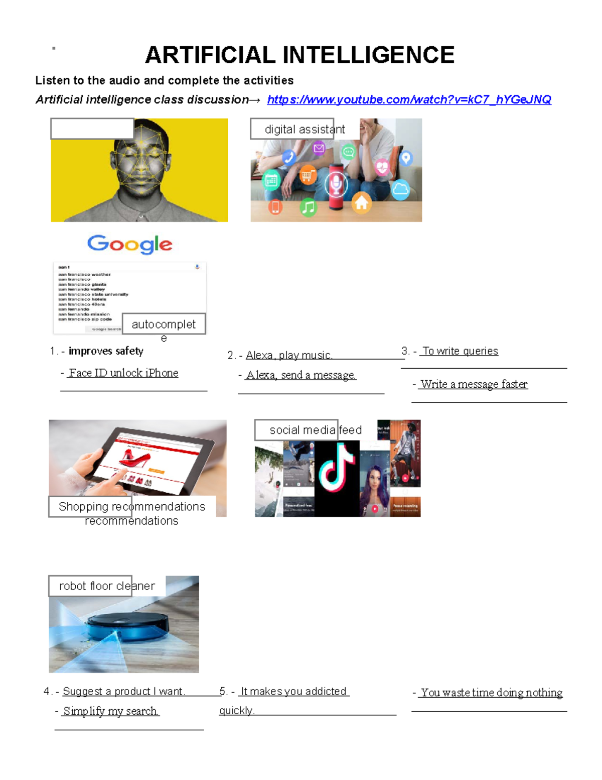 Artificial Intelligence - ARTIFICIAL INTELLIGENCE Listen to the audio ...