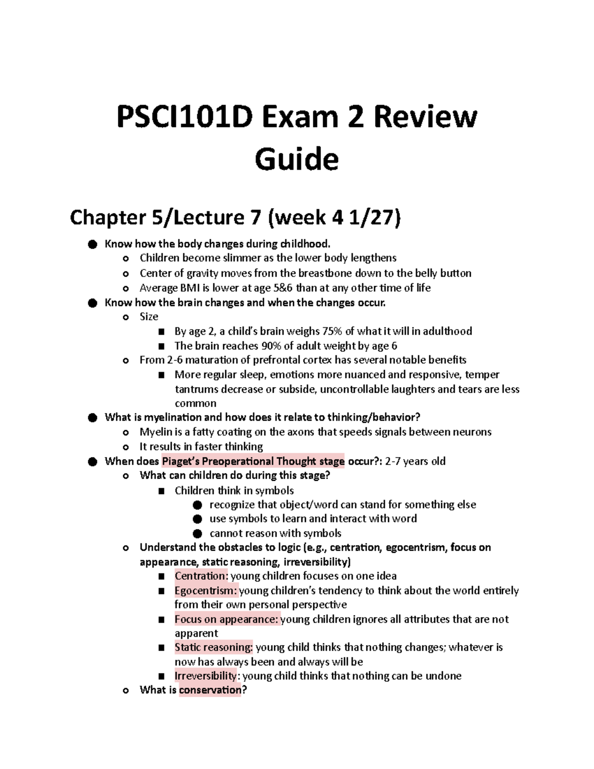 PSCI101D Exam 2 Review Guide - PSCI101D Exam 2 Review Guide Chapter 5 ...