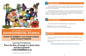 ENVI SCI Biotic and Abiotic Factors in The Ecosystem - SELF-LEARNING PACKAGE IN - Studocu