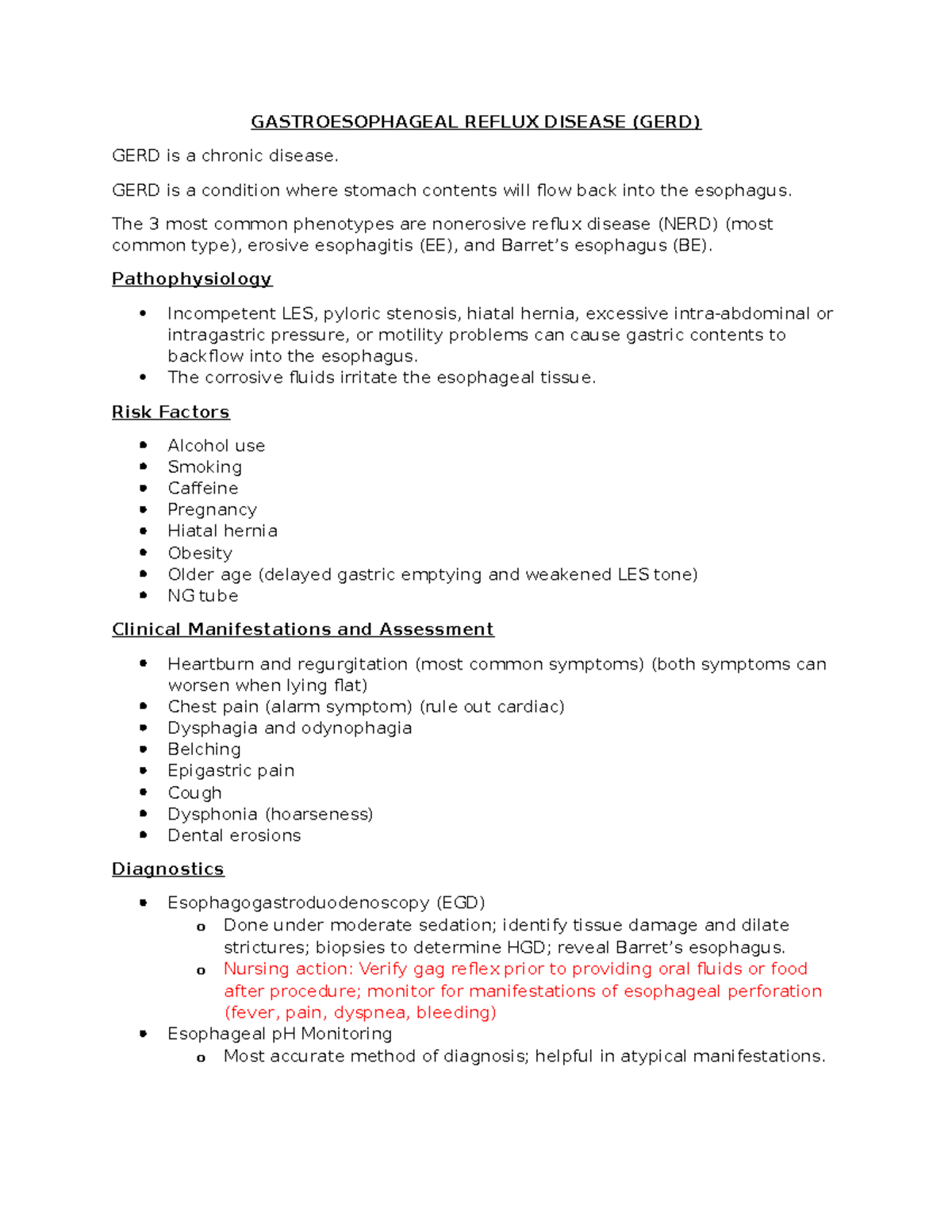GERD - TEST 3 - GASTROESOPHAGEAL REFLUX DISEASE (GERD) GERD is a ...