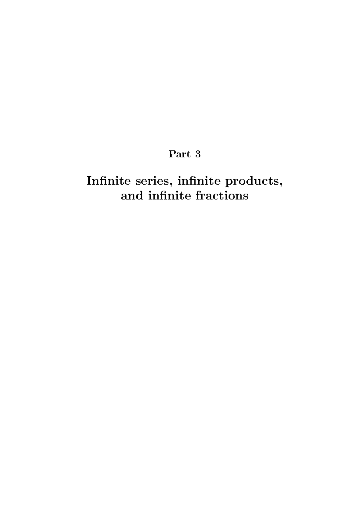 Infinite Series Product Fractions - Part 3 Infinite series, infinite ...