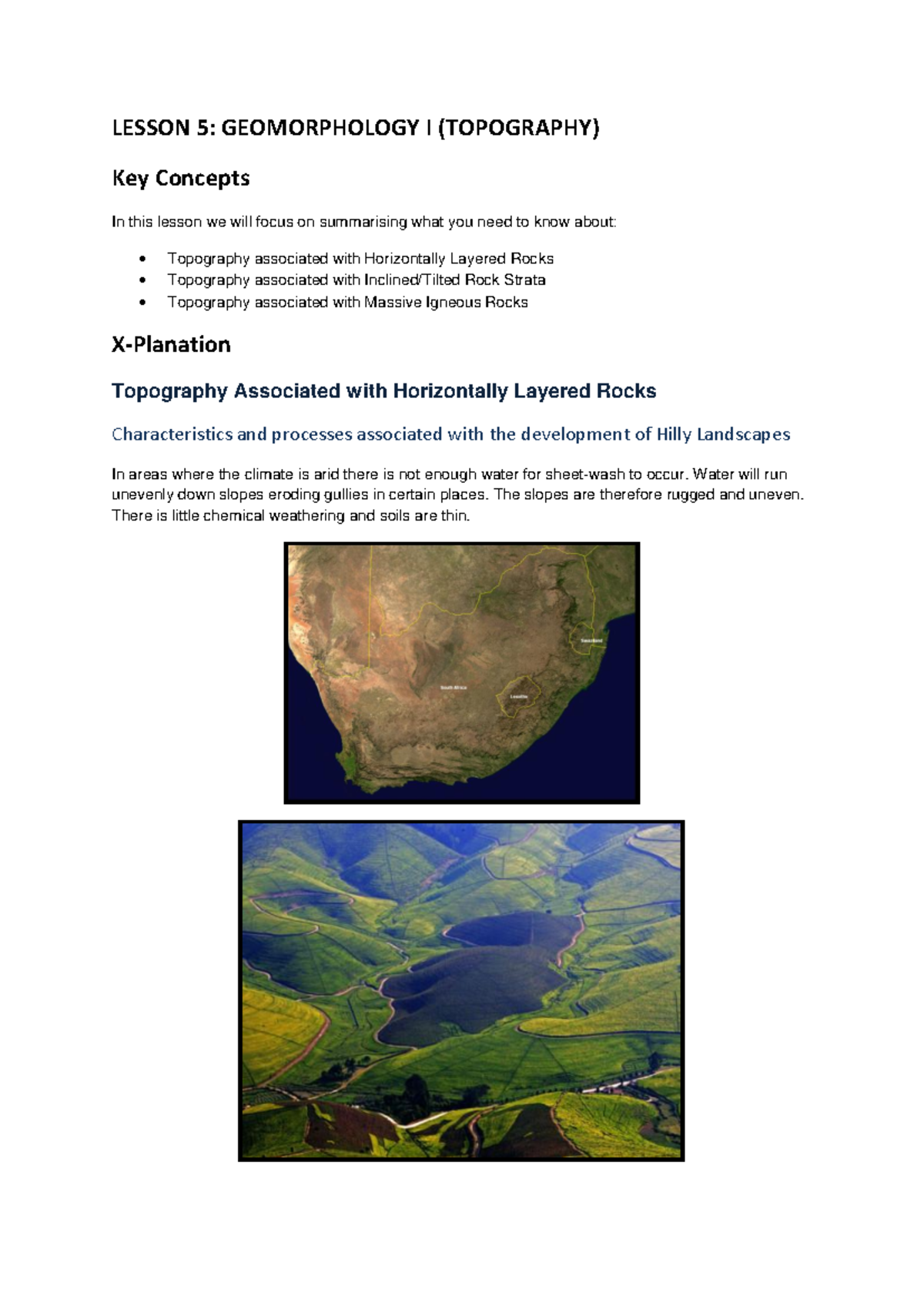 773 fdoc - Horizontal - LESSON 5: GEOMORPHOLOGY I (TOPOGRAPHY) Key ...