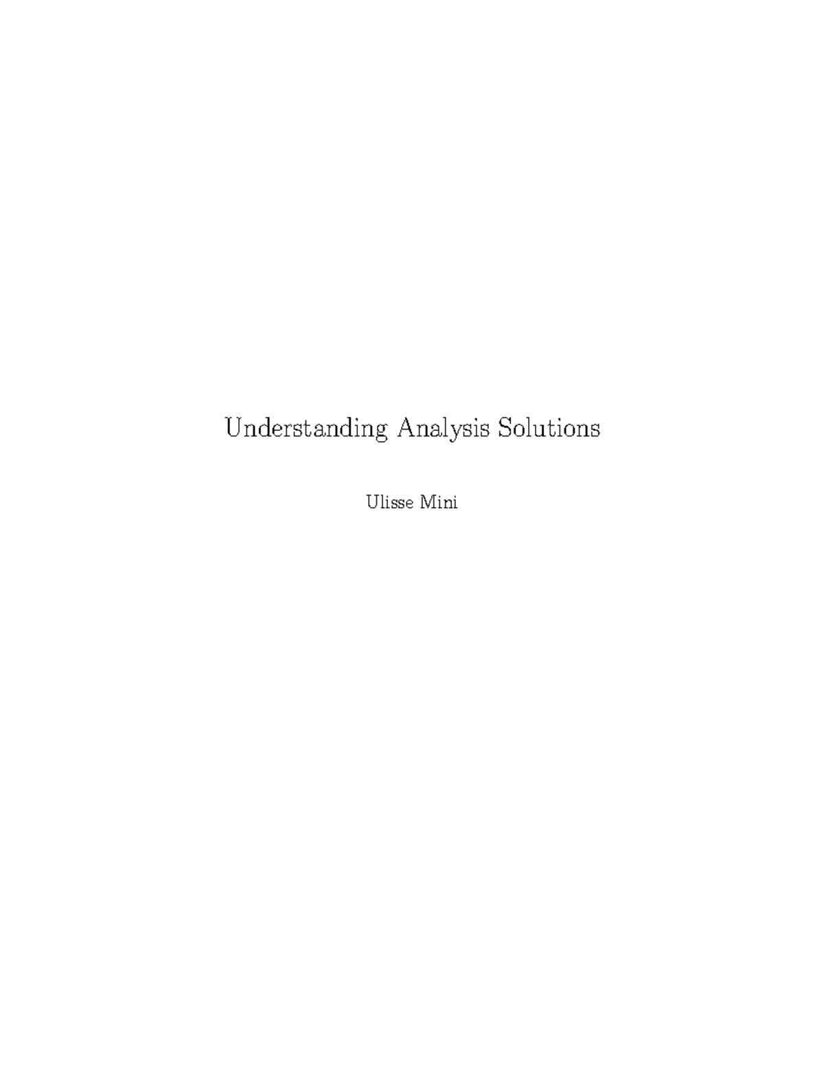Understanding analysis solution to undergraduated students - 공학수학(3 ...
