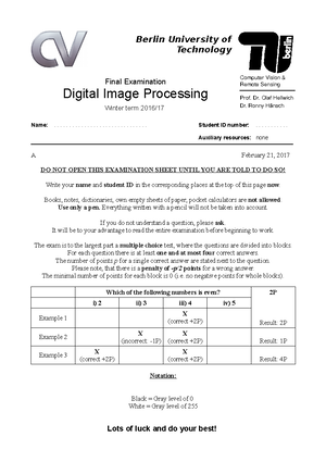 Exam-st15 - exam dip ws15/16 - Technische Universität Berlin Examination Digital Image ...