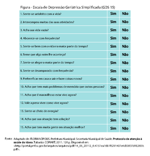 Teste RSQ-20 - 1 TESTE: SRQ 20 – SELF REPORT QUESTIONNAIRE. APLICAR O ...