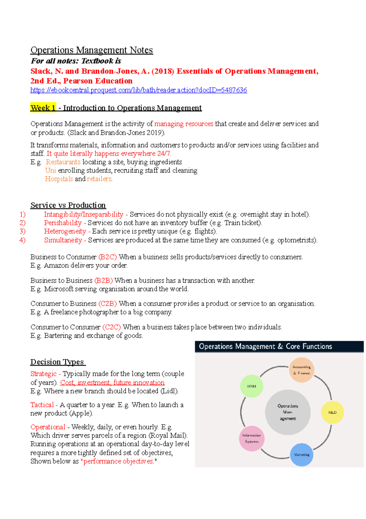 Operations Management Notes - and Brandon-Jones, A. (2018) Essentials ...