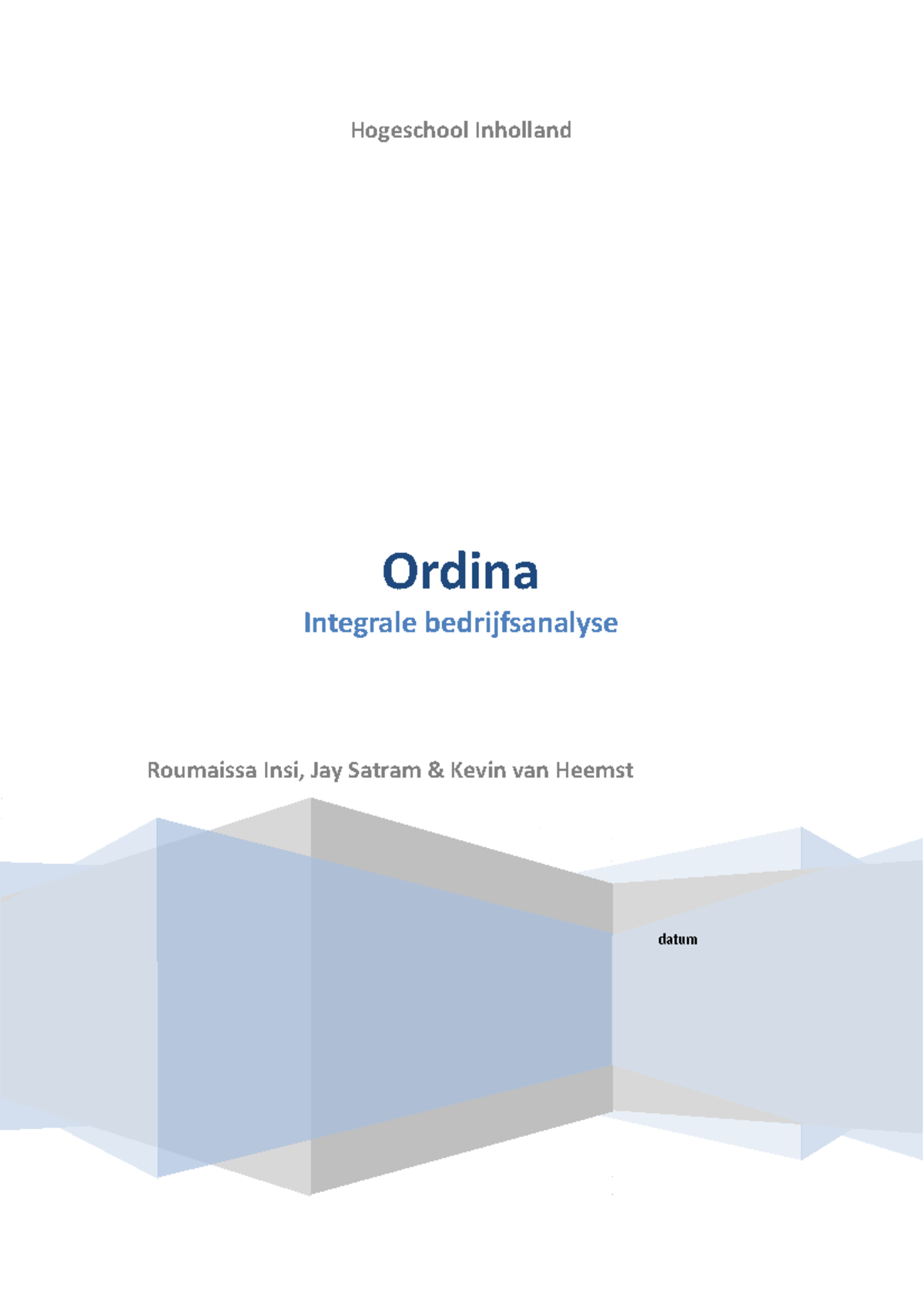 OE10 Financiele Rapportages Format rapportage Beroepsproduct 2020-2021 ...