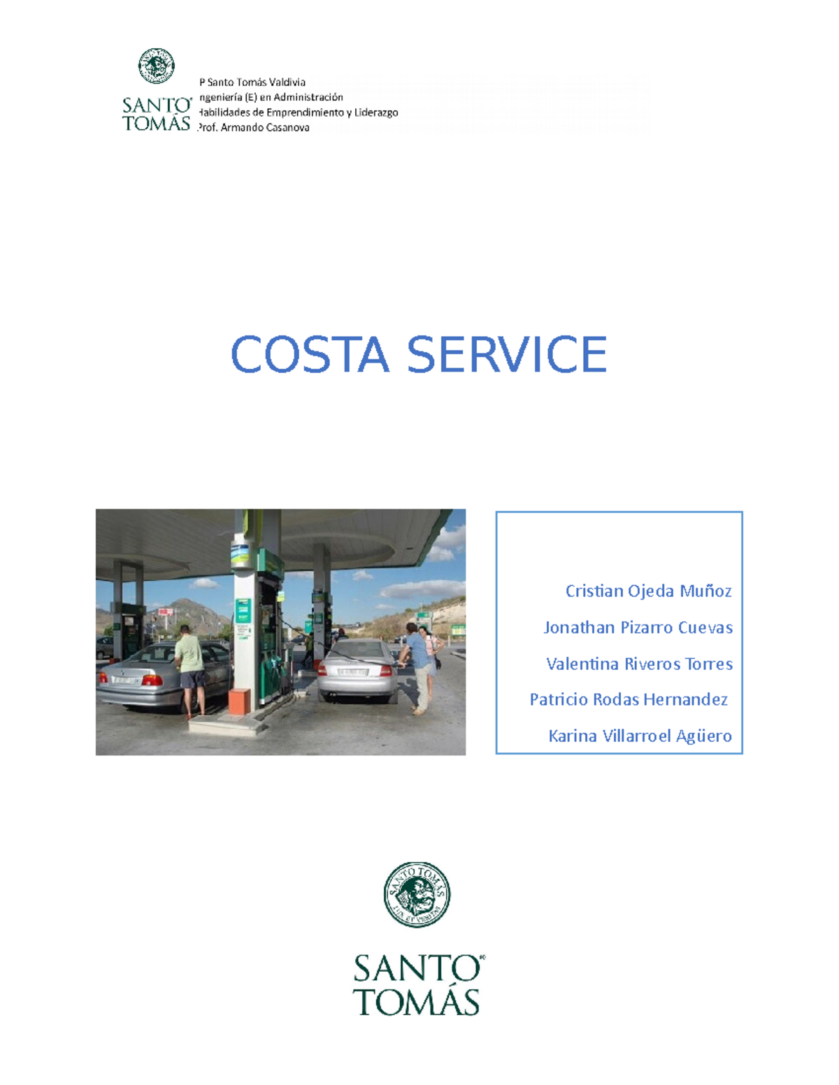 Costa Service - INFORME IDEA DE NEGOCIO CANVAS - COSTA SERVICE Cristian ...