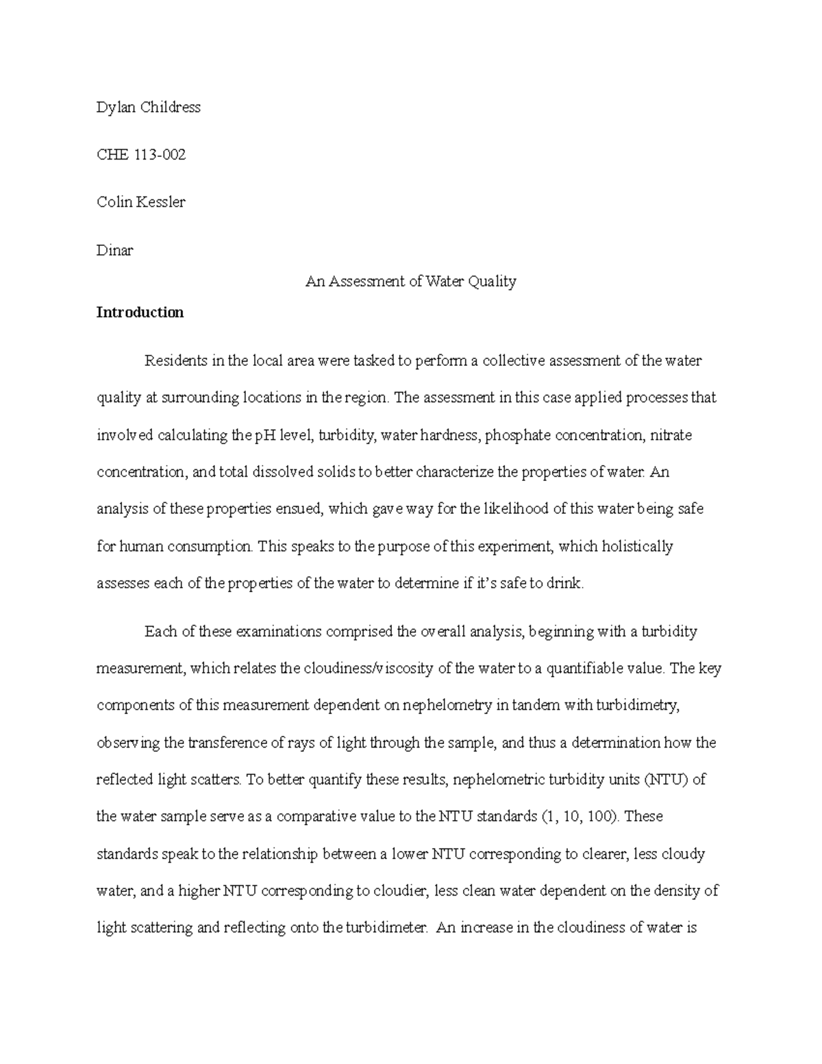 13 Childress Dylan - Experiment 13 pertains to the report that is ...