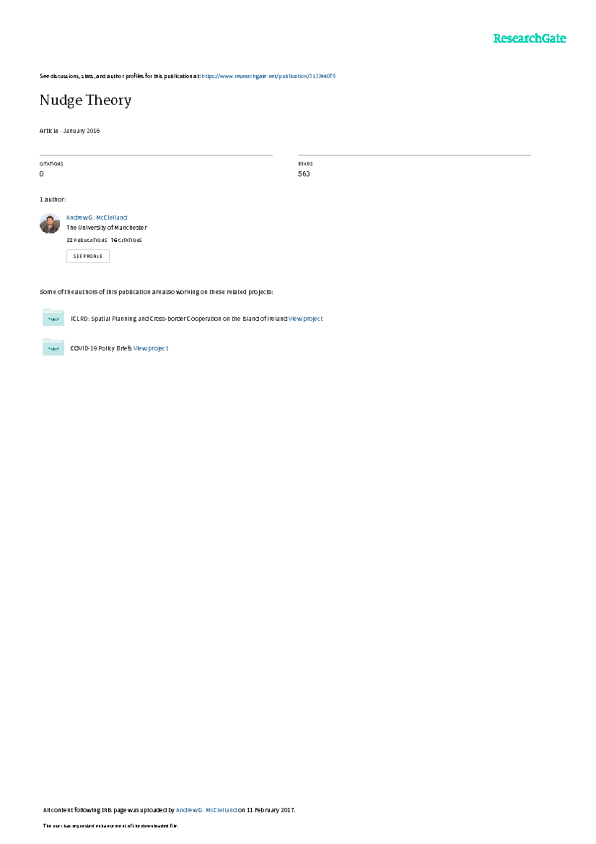 Nudge Theory - See discussions, stats, and author profiles for this ...