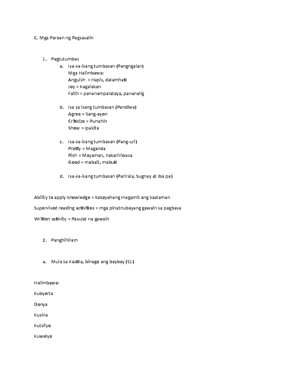 Report-ni-Rizza - Strategic Management Reporting - C. Mga Paraan ng ...