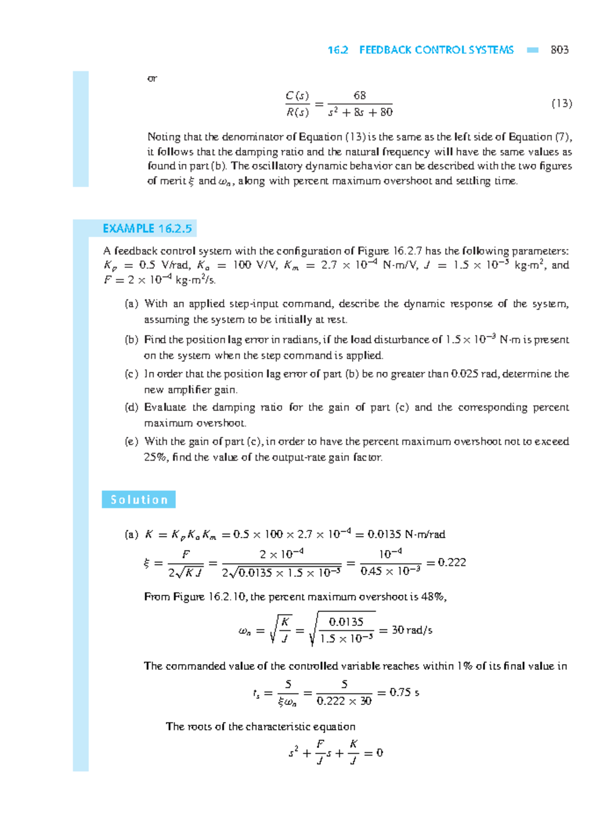 Electrical IMP Notes-81 - 16 FEEDBACK CONTROL SYSTEMS 803 or C(s) R(s ...