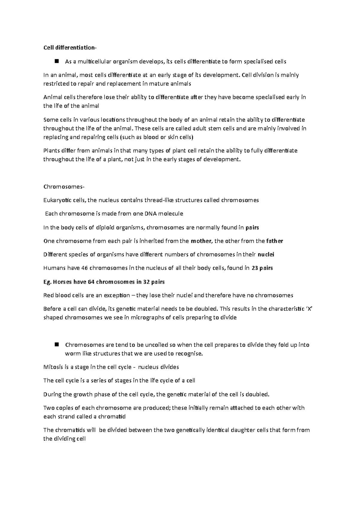 Cell differentiation - Cell differentiation- As a multicellular ...