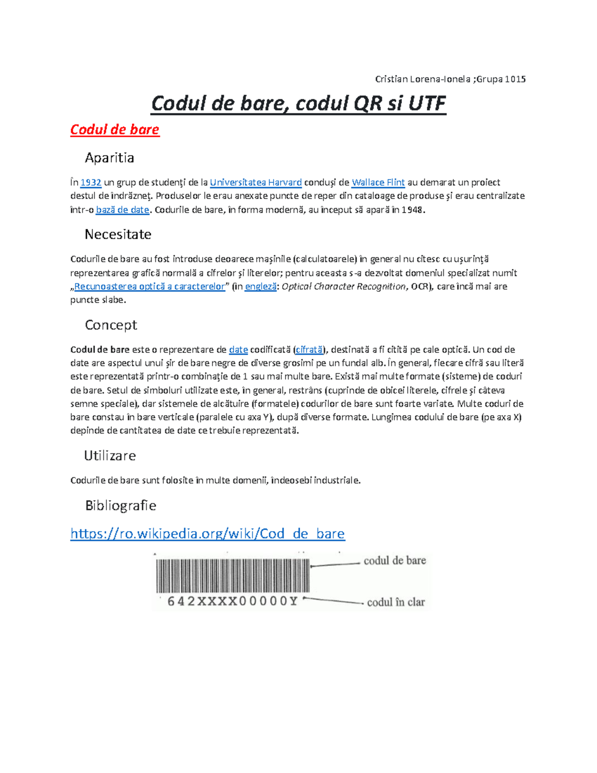 Document 10 - tema - Cristian Lorena-Ionela ;Grupa 1015 Codul de bare ...