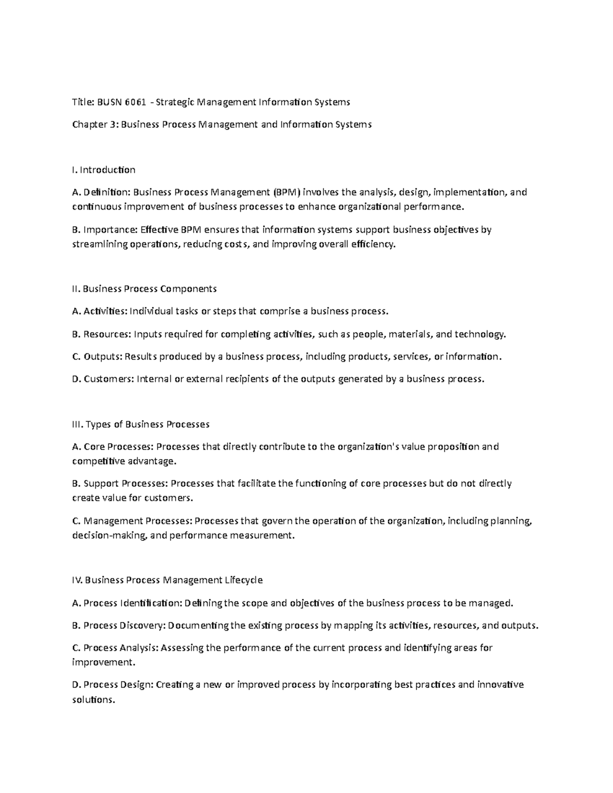 BUSN 6061 chap 3 - BUSN 6061 chap 3 - Title: BUSN 6061 - Strategic ...