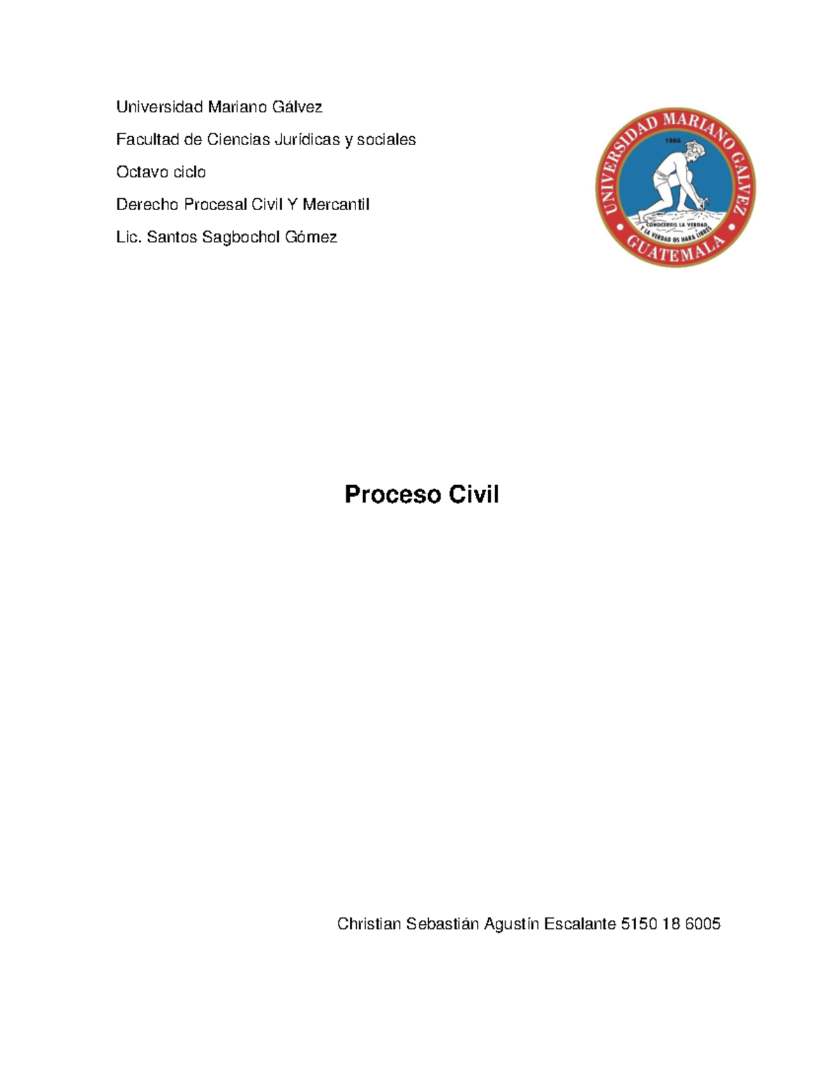 Esquema Juicio Ordinario Proceso Civill - Universidad Mariano Gálvez ...