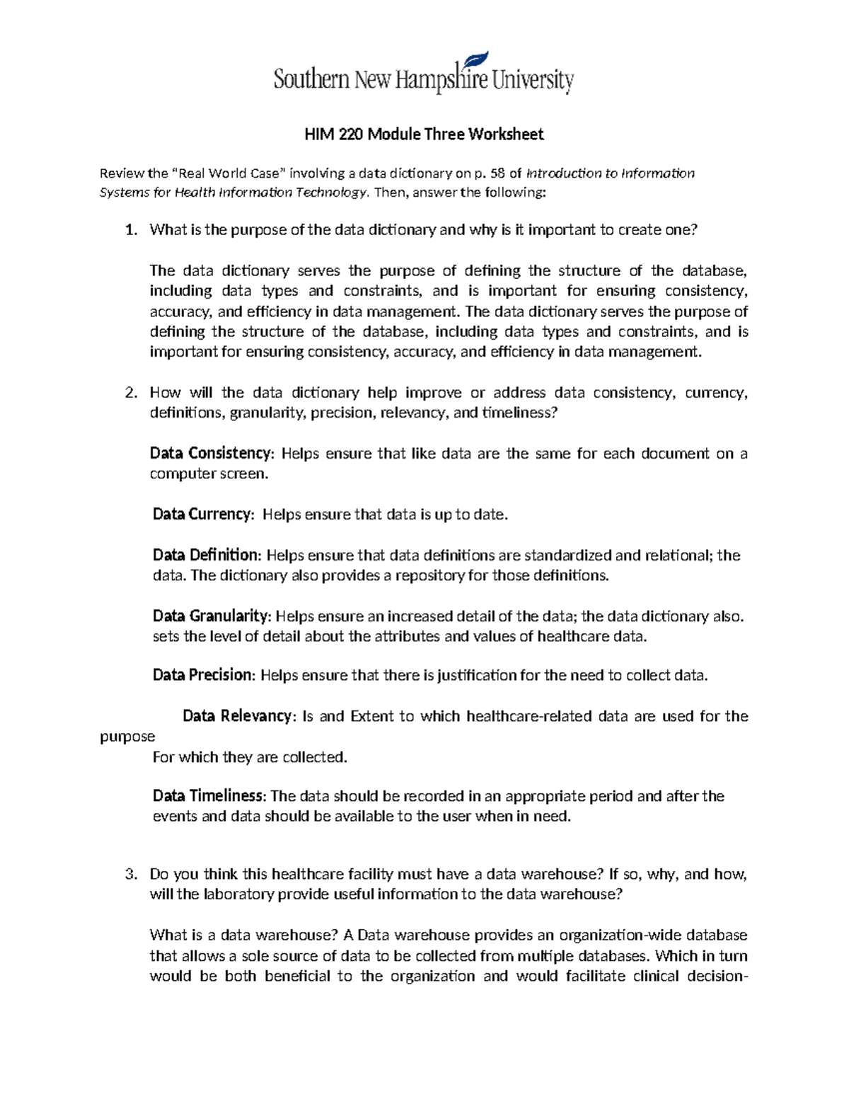 Db HIM 220 Module Three Worksheet 03222024 - HIM 220 Module Three ...
