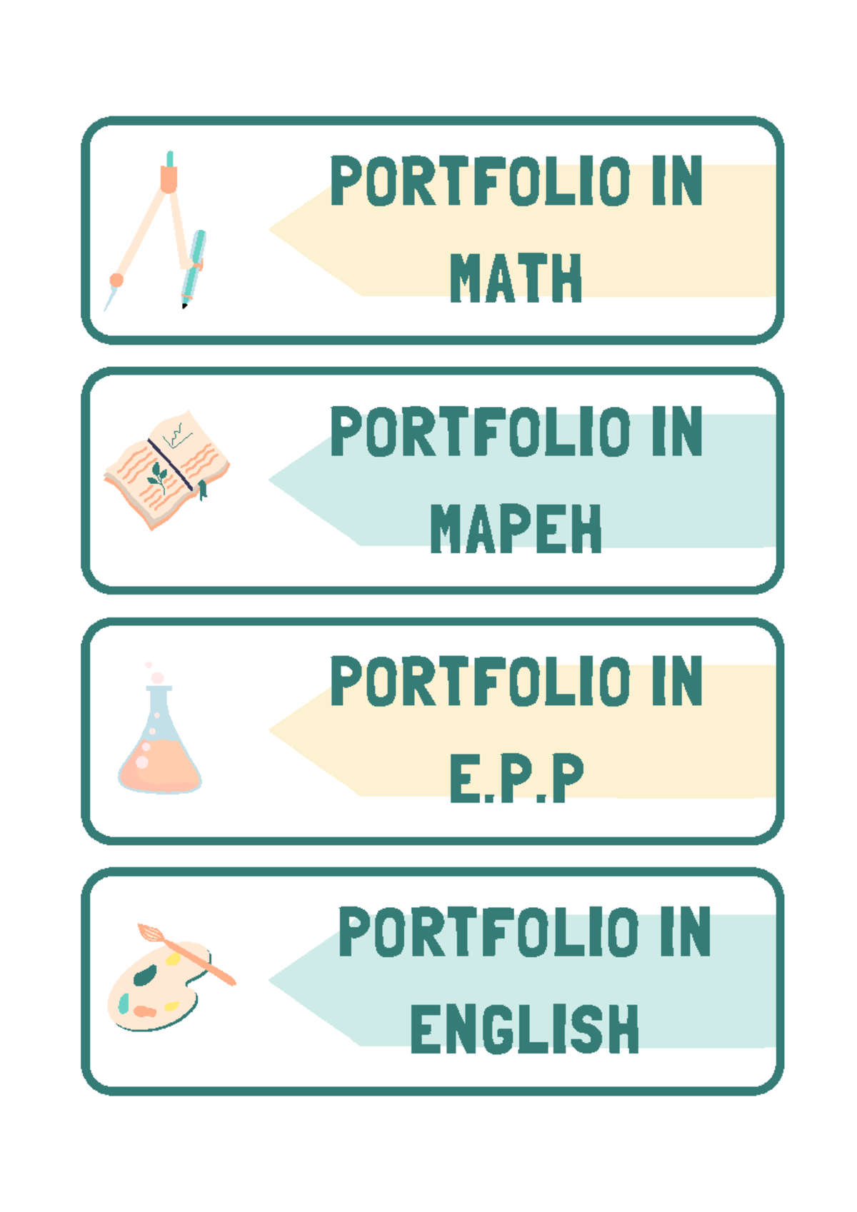 Pink and Blue Illustrative Subject Labels - bs tourism management ...