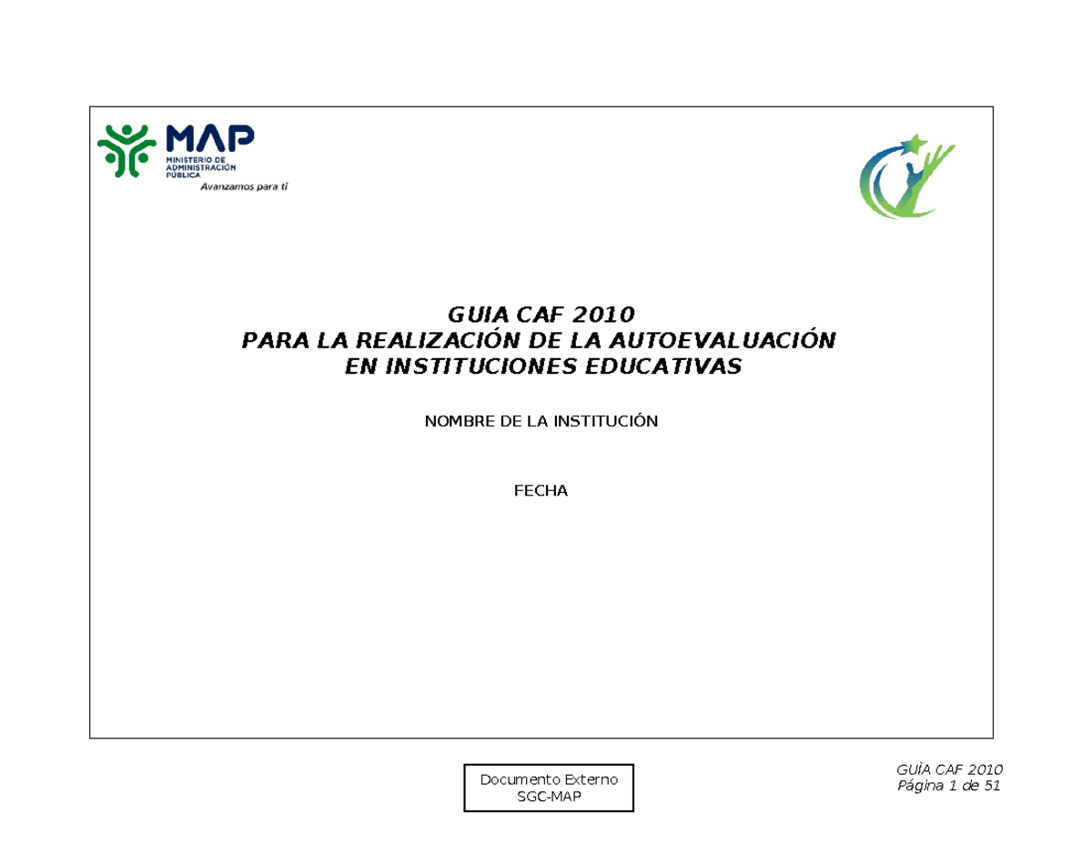 Guia Autoevaluacion CAF Educacion Vers - Documento Externo GUIA CAF ...
