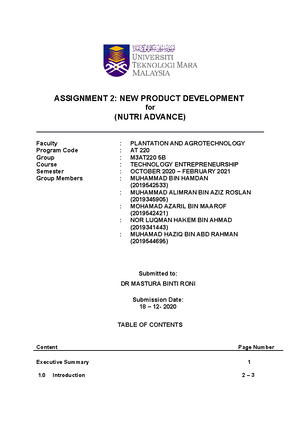 Case study ENT530 Group Assignment - CASE STUDY: COMPANY ANALYSIS ...