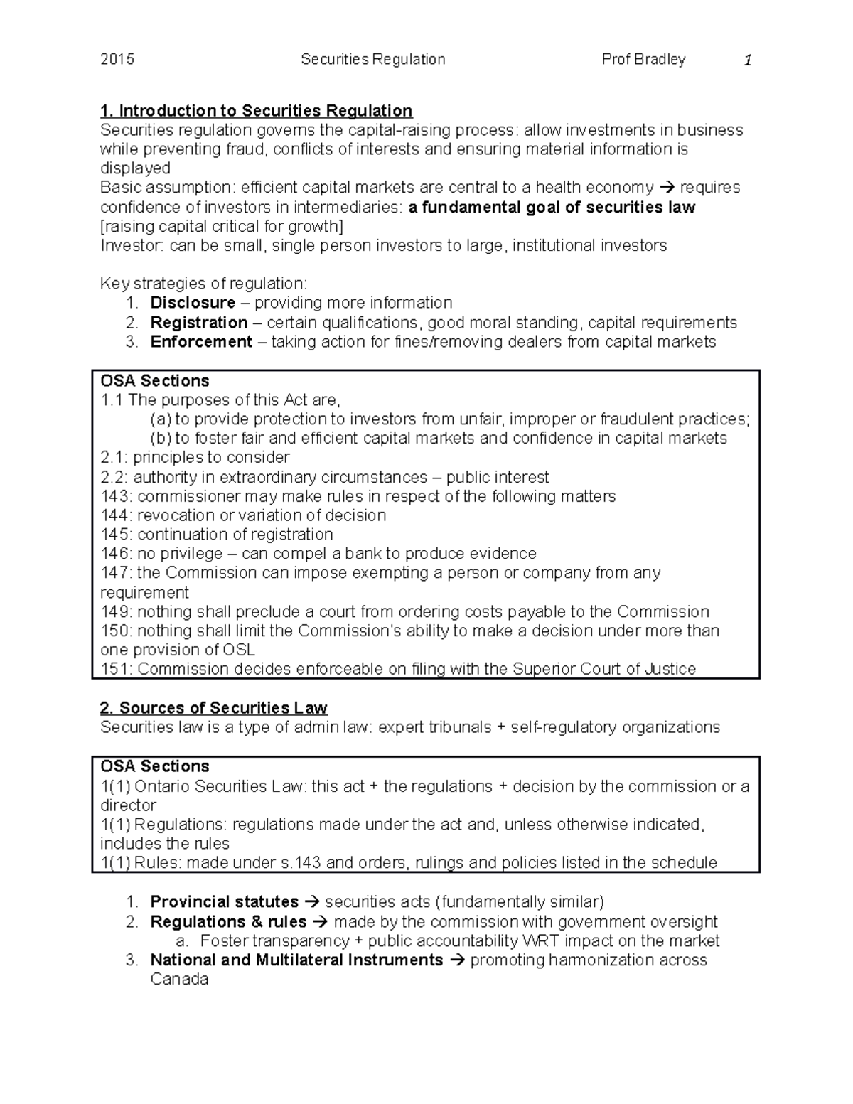 Securities Regulations-2015-Bradley - 2015 Securities Regulation Prof ...