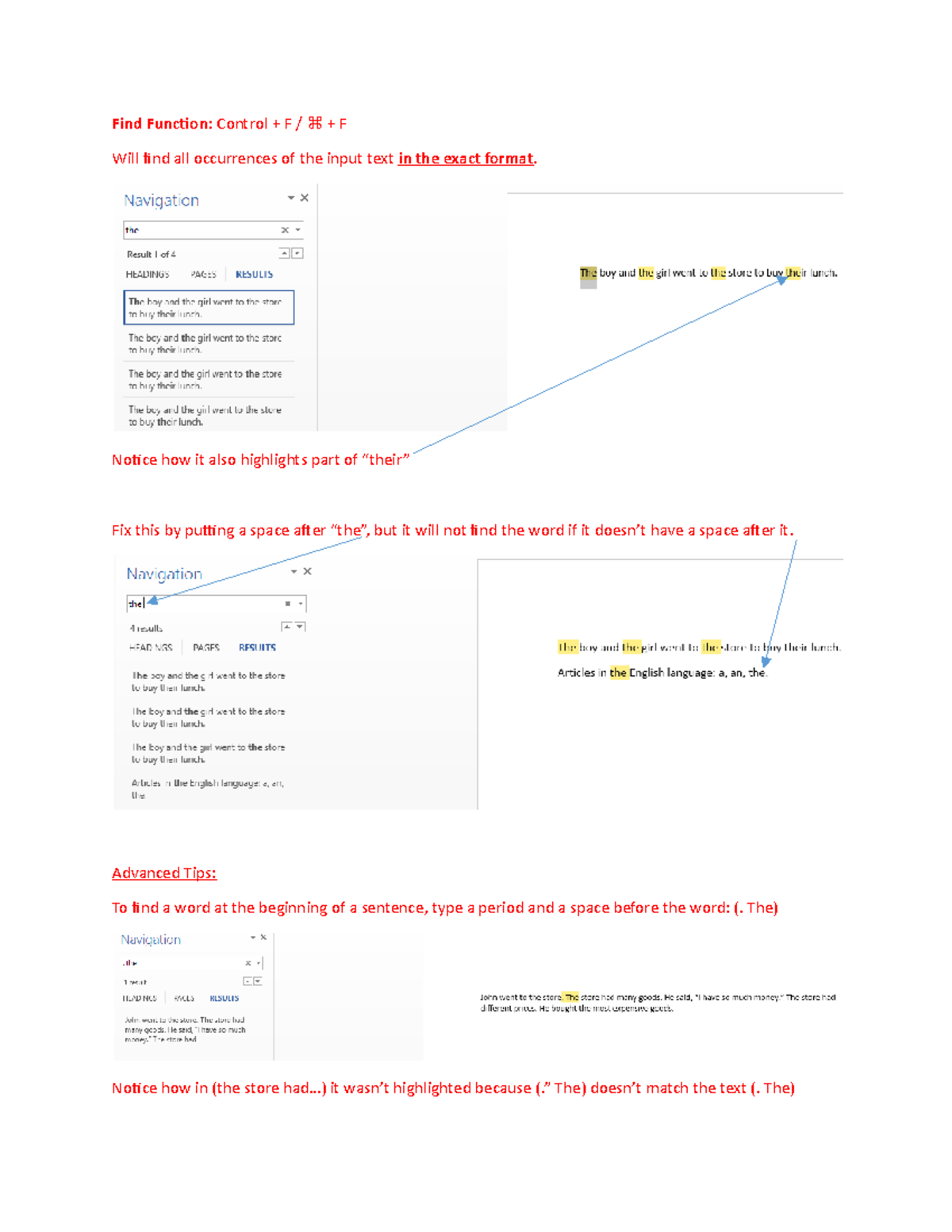 Easy Corrections for Papers - Find Function: Control F F Will find all ...