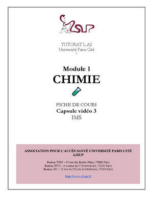 Fiche 4 VF - note de biophy - TUTORAT L UniversitÈ Paris CitÈ ...