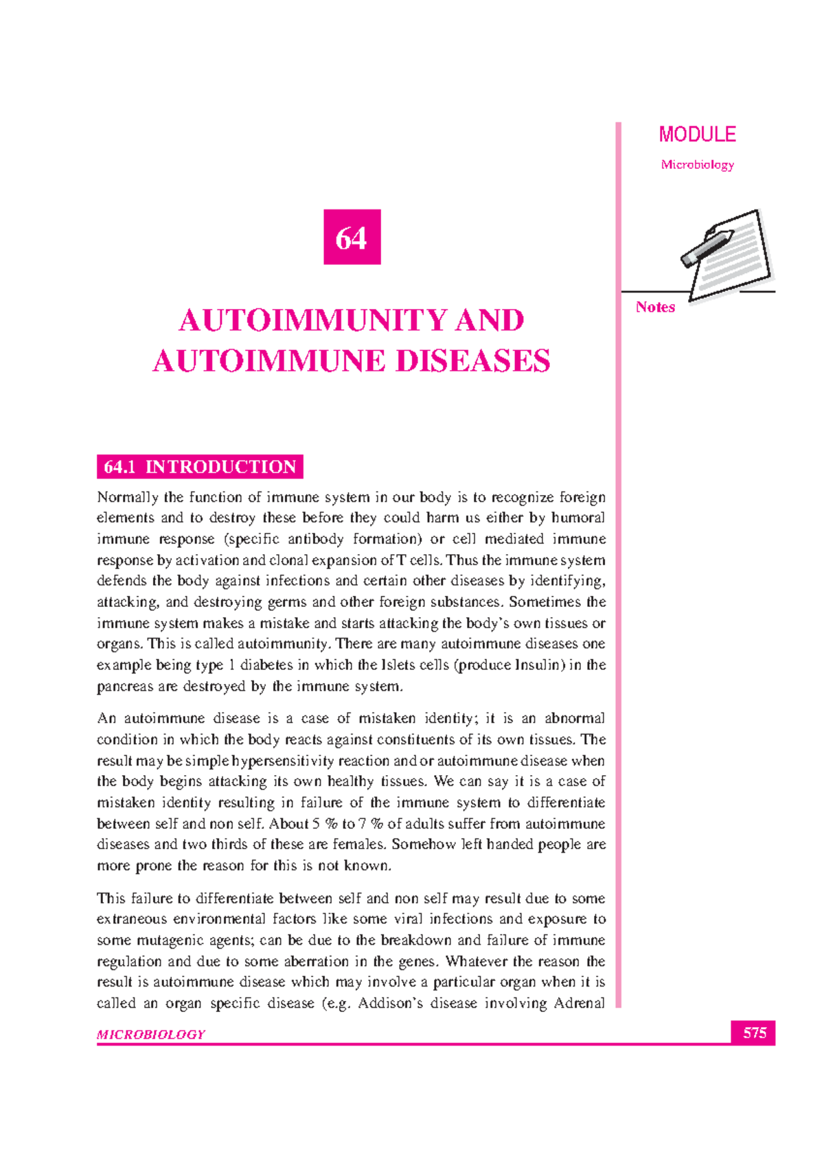 Lesson-64 - Lec - 575 Autoimmunity and Autoimmune Diseases MODULE ...
