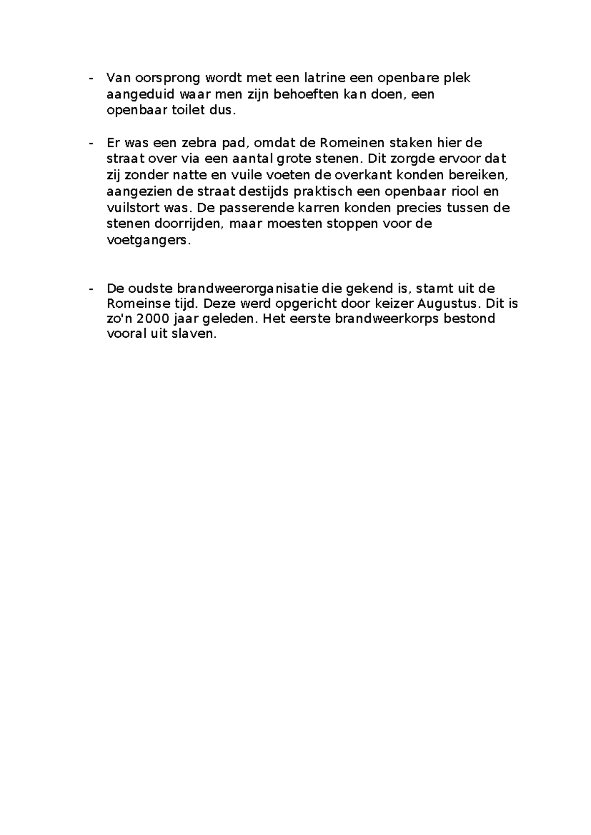 Opdracht romeinse huizen - Van oorsprong wordt met een latrine een ...