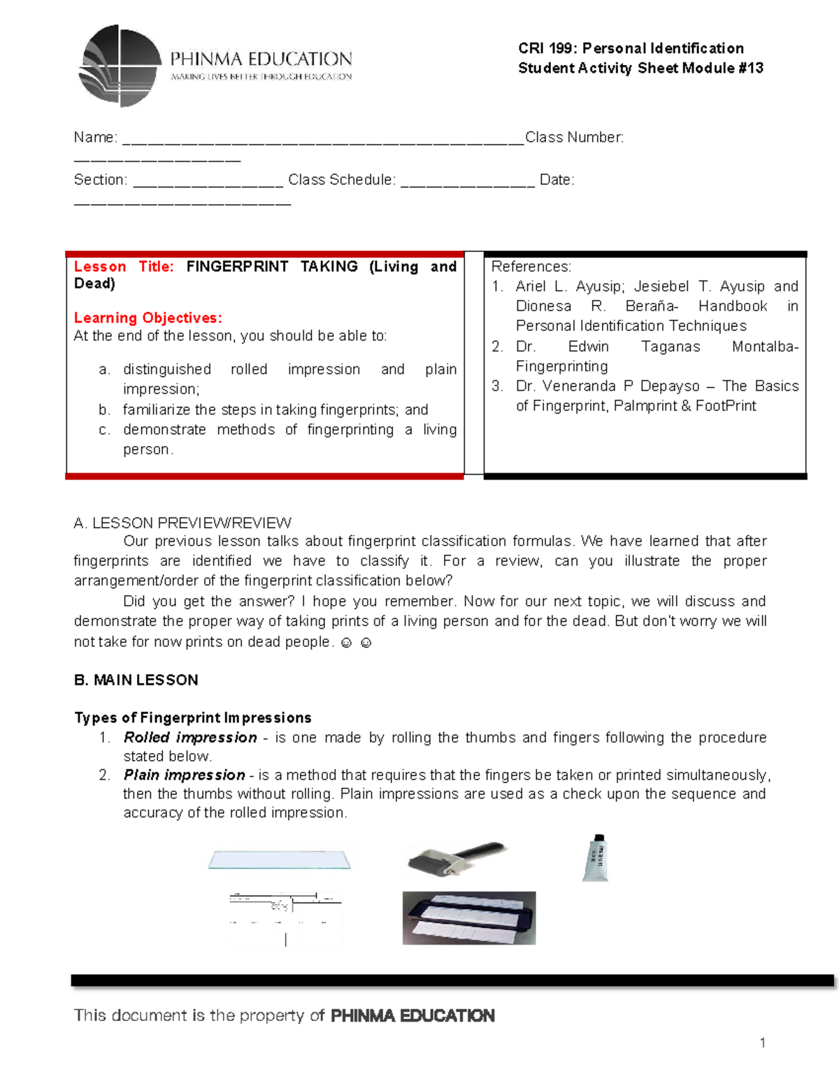 SAS #13 CRI 199 - This will serve as guide to students who are struggling answering their tasks ...
